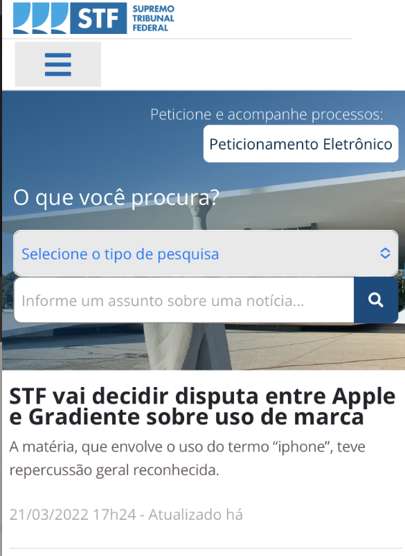 21/03/2022 – STF vai decidir disputa entre Apple e Gradiente sobre uso ...